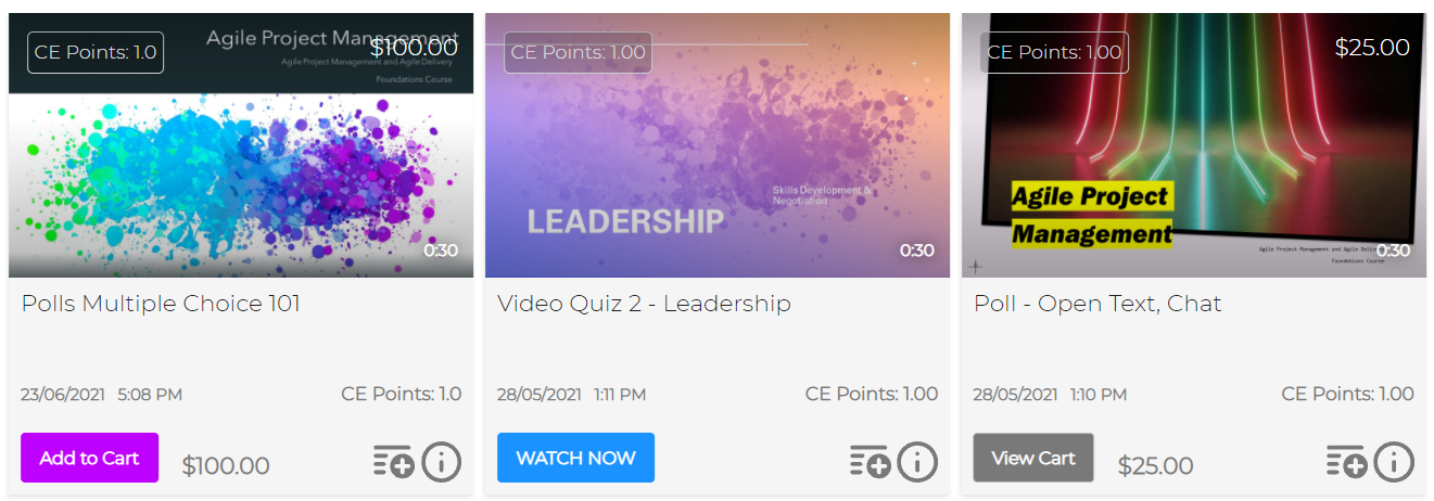 Styling your video cards – Support